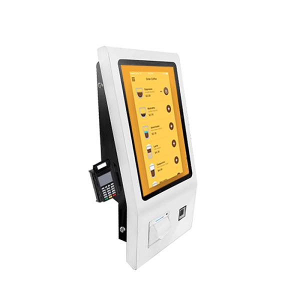 Quality 350 Cd/㎡ Food Ordering Kiosk Machine 27in With Voice Assistance for sale