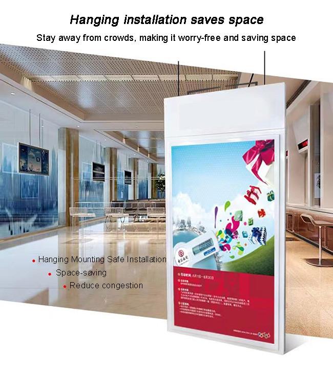 Smart LCD monitor displaying high brightness advertisement