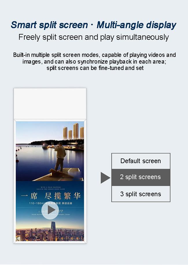 Double-sided hanging display in commercial setting