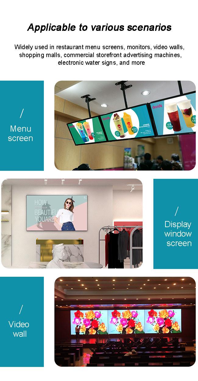 Elevator advertising screen in use