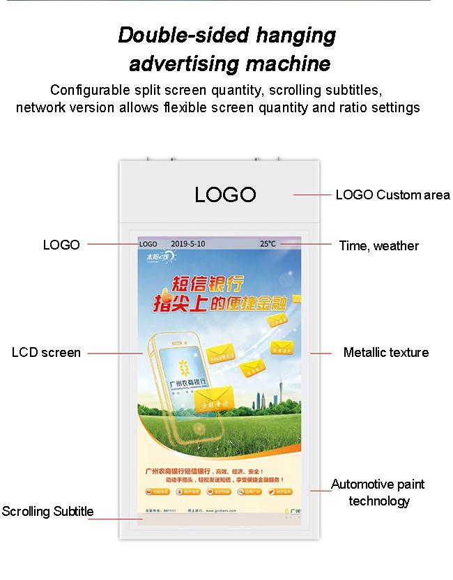 Digital advertising display - angled view