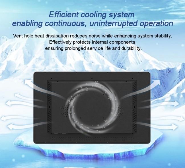 Technical personnel using rack monitor for server maintenance