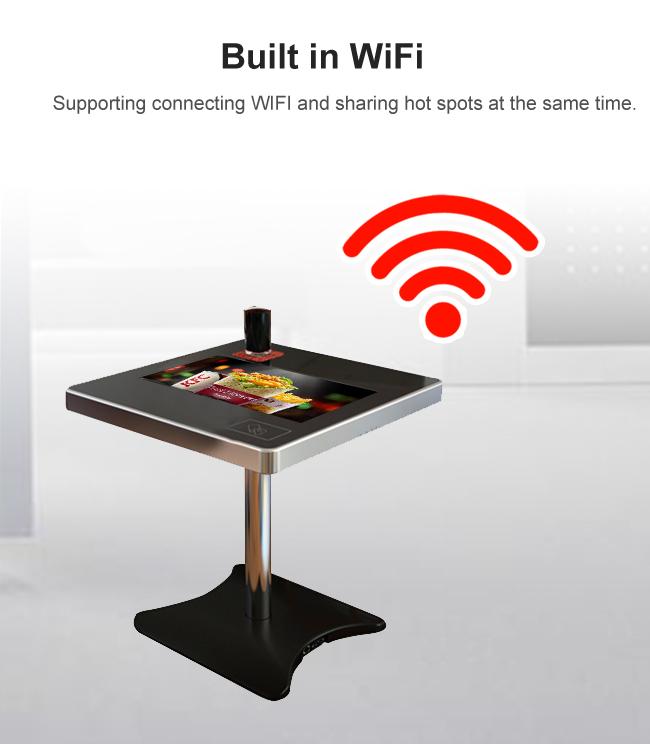 Dining experience with touch coffee table