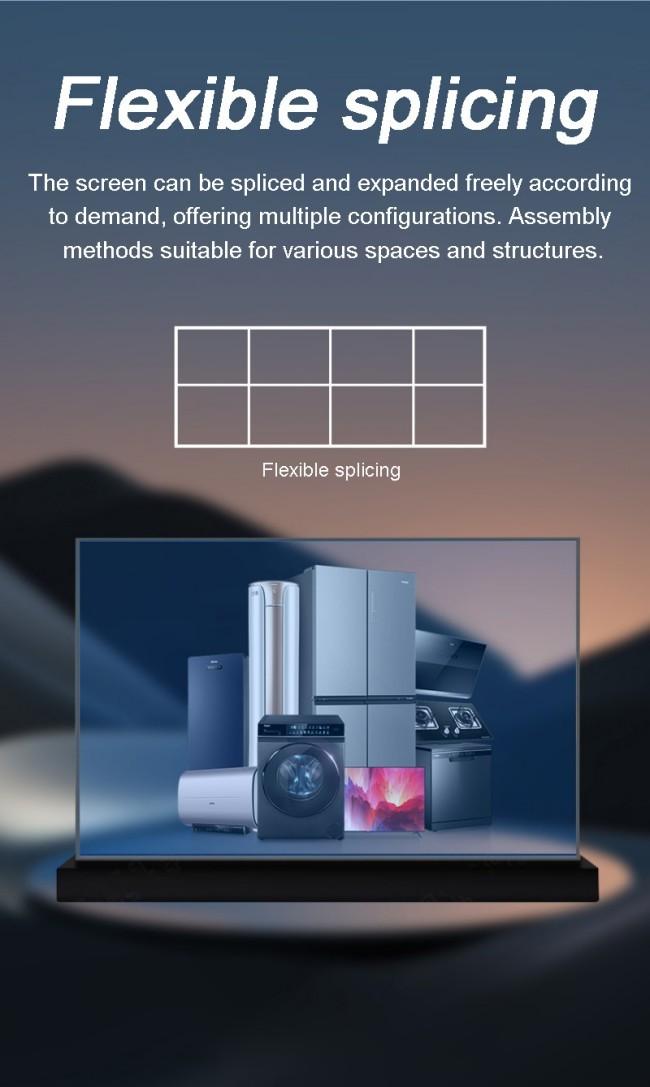 Transparent display application in automotive showroom