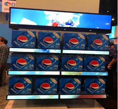 Cina Creativo telecomandato della piccola dello schermo degli scaffali esposizione LCD lineare di colore pieno con Android per il prezzo e spec. in vendita