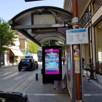 Китай Signage на открытом воздухе тотема IP65 lcd цифровой для автобусной остановки продается