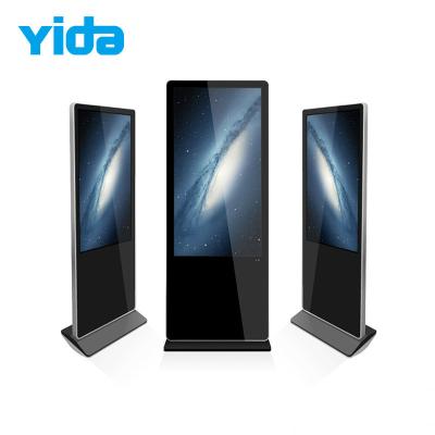 China Vloer die de Vertoning van 43inch LCD de Wielbasis van de Reclamekiosk bevinden zich Te koop