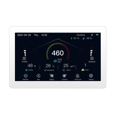China 7 Inch LCD Color Screen WiFi HVAC Control Panel For HRV ERV Systems Vent Controller for sale