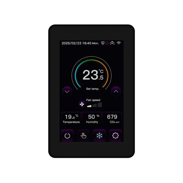 Quality LCD Color Touchscreen Smart Wifi Thermostat  With Temperature Humidity CO2 Sensor for sale