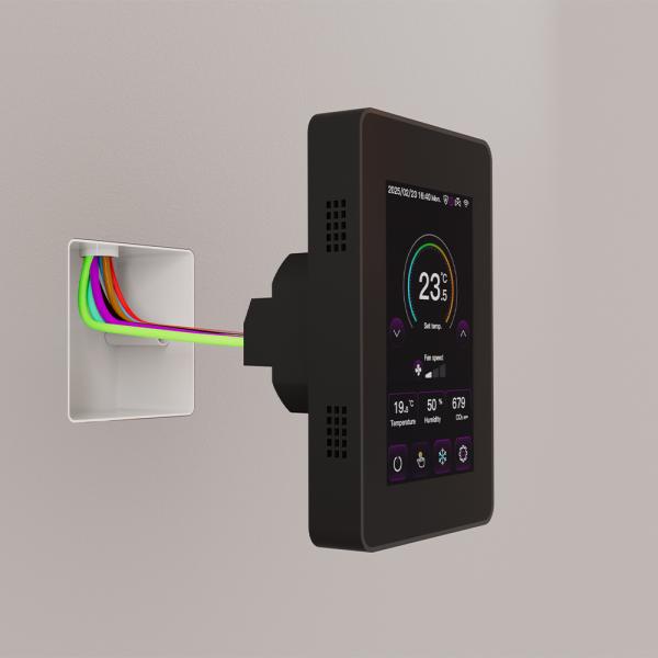 Quality LCD Color Touchscreen Smart Wifi Thermostat With Temperature Humidity CO2 Sensor for sale