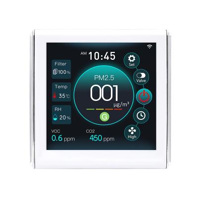 China Smart Ventilation Controller with 4 Inch LCD Color Touchscreen for Multi Sensor Monitoring Wifi Control via Tuya & Smart Life APPs for sale