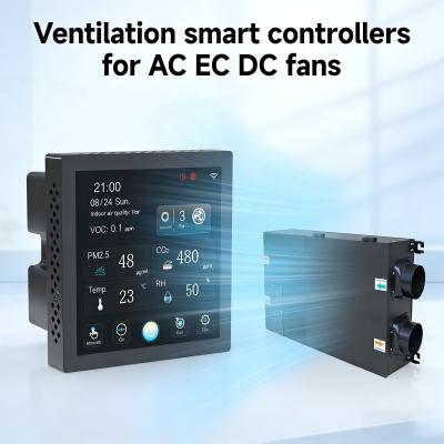 China Smart Air Management Controller with 4 Inch Touchscreen WiFi Connectivity Real Time CO₂ PM2.5 VOC Monitoring for sale
