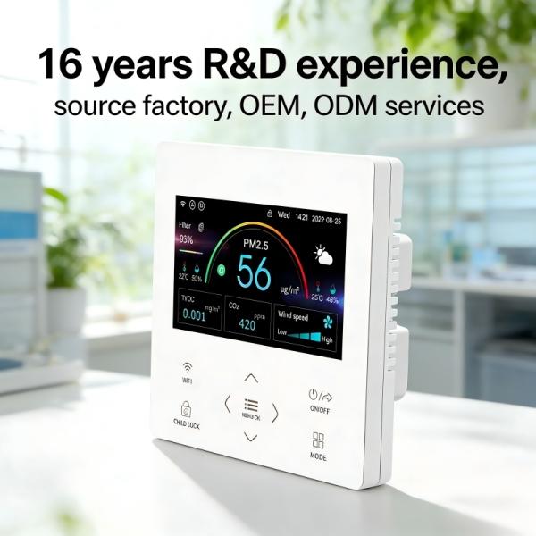 Quality Smart Fresh Air Ventilation Controller With WiFi RS485 Modbus For HRV/ERV System for sale