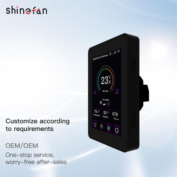 Quality Smart LCD Color Screen Room Thermostat With CO2 Humidity Sensor Fan Control for sale