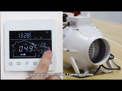wifi tuya digital ventilation controller pwm / 0-10v smart fan controller with voc pm2.5 co2