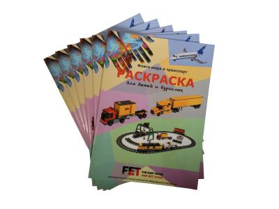 China Glossy cover A4 size magazine printing, painting book printing, A3 size landscape book printing house for sale