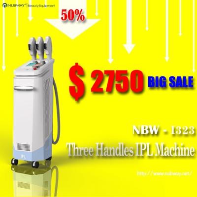 China Quick treatment Three handles IPL hair removal beauty device  big sale！ for sale