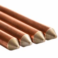 China Threaded Copper Clad Earth Rod Solid Copper Ground Rod for sale