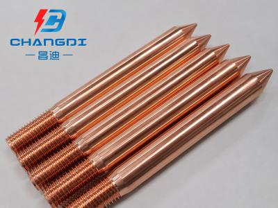 China Heavy-Duty Copper Bonded Earthing Rod for Lightning Protection Projects for sale
