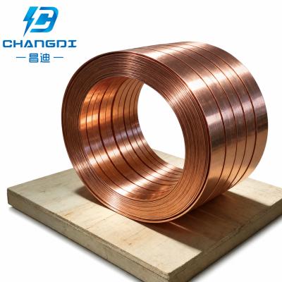 China Copper Clad Steel Fault Current Flat Conductor for Power Projects for sale