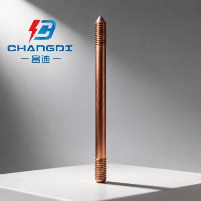 China 17.2mm Copper Clad Steel Grounding Shaft for Deep Soil Applications for sale