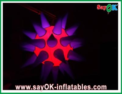 China Attractive 12 Led Lighting Inflatable Star 190T Nylon Cloth Purple And Red for sale