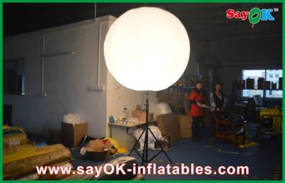 China Led Bulb Diameter 2m Inflatable Advertising Balloons Stand Pole for sale