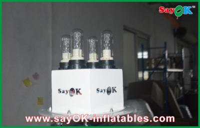 China Led Bulb Diameter 2m Inflatable Advertising Balloons Stand Pole for sale