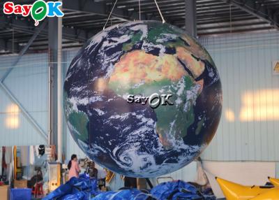 China Schulveranstaltung 2,5m 8ft Aufblasbare Erdkugel Dekorativ mit Led-Beleuchtung zu verkaufen