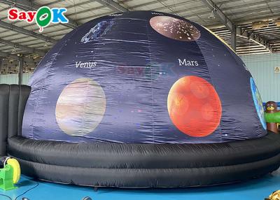 China Customized Printed Inflatable Planetarium Black Projection Dome Tent For Science Display for sale