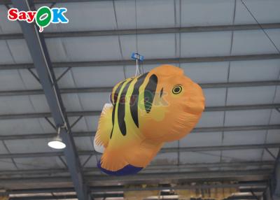 China Big Oxford LED Inflatable Flying Fish For Amusement Parks for sale