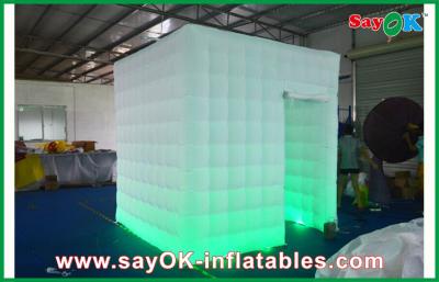 China Inflatable Cube Tent 2.4 X 2.4 X 2.5M Inflatable Photobooth Kiosk For Events With 2 Velcro Doors for sale