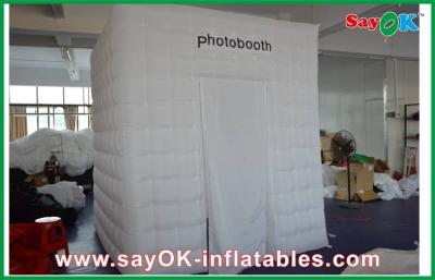 China Inflatable Photo Booth Enclosure Advertising Square Inflatable Photobooth One Door With Oxford Cloth for sale