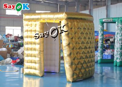 중국 내부 공기 송풍기와 부풀게할 수 있는 파티 장식 2.4m 8ft 금색 아크 부풀게할 수 있는 사진 부스 배경 판매용