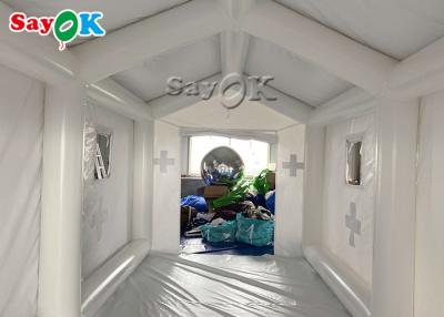 China Air Inflatable Tent 6x3x3mH White Pvc Inflatable Hospital Tent For Isolation for sale
