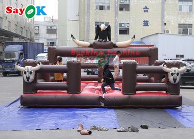 China Commercial Pattern Inflatable Arena Mechanical Bull Mattress Inflatable Game Rodeo Bull for sale