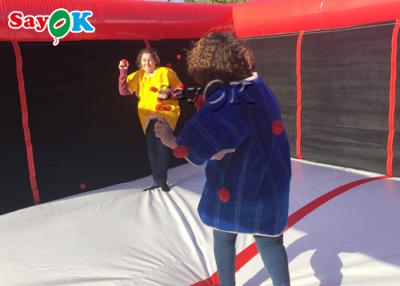 China Inflatable Jump Game 2 In 1 Inflatable Sticky Dodgeball Court Fun Dodge Ball Game Arena for sale