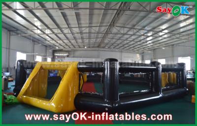 China Fußball-aufblasbare Spiele PVC-Dichtungs-aufblasbare Fußballplatz-Kinder Innen/Spielplatzgeräte im Freien for sale