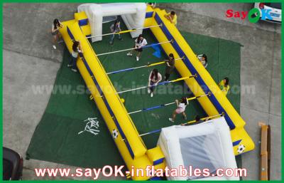 China aufblasbare Gesellschaftsspiele für Erwachsene gelbe aufblasbare Sportspiel-aufblasbaren Fußballplatz/Fußball-Neigung mit Ziel for sale