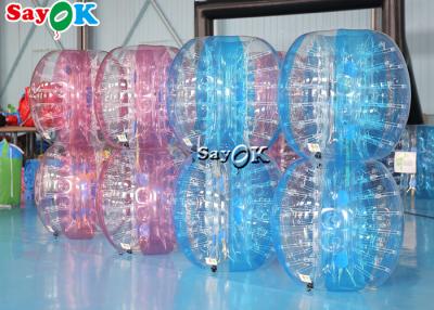 China Opblaasbaar Carnaval-van het Lichaamszorb van Spelen Volwassen TPU pvc van de de Bumperbal Vastgesteld Transparant Blauw Roze Opblaasbaar de Bellenvoetbal for sale