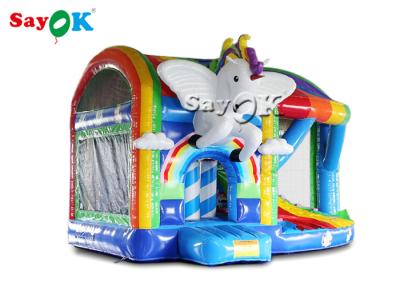 China Parco giochi all' aperto arcobaleno gonfiabile in PVC Castello a balzo for sale