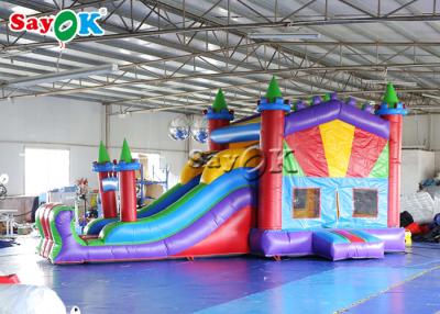 China Digitales Drucken PVC wasserdicht aufblasbar Sprungburg mit Schiebe zu verkaufen