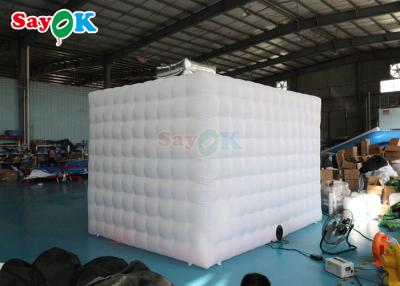 China 210D Oxford Inflatable Photo Booth Photographer Studio Portable Stage Cube Photo Booth With Led Light for sale