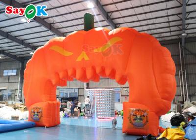 China Halloween Pumpkin Inflatable Arch Hallowmas Decoration Blow Up Archway for sale