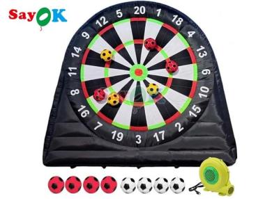 China Riesige Fußballziele 10 Fuß hohe aufblasbare Sportspiele Outdoor Dartboard mit 8 Stück Fußballs for sale