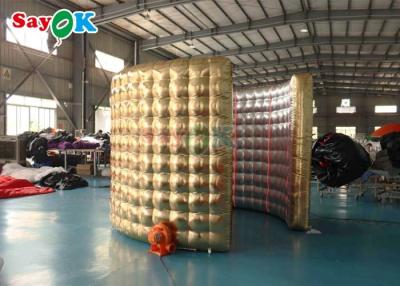 中国 カスタマイズされた充電式360写真ブース 形状の囲い 金色充電式背景ブース 販売のため