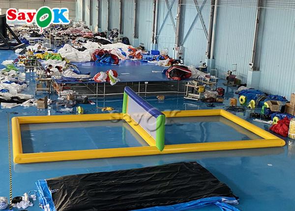 Parcs aquatiques gonflables pour adultes Interactif Cour de volley-ball sur eau gonflables étanche à l'air flottant multifonctionnel