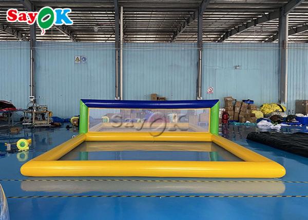 Parcs aquatiques gonflables pour adultes Interactif Cour de volley-ball sur eau gonflables étanche à l'air flottant multifonctionnel