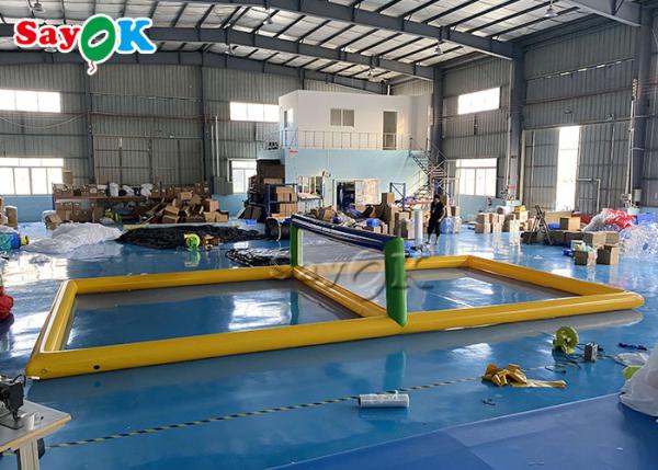 Parcs aquatiques gonflables pour adultes Interactif Cour de volley-ball sur eau gonflables étanche à l'air flottant multifonctionnel