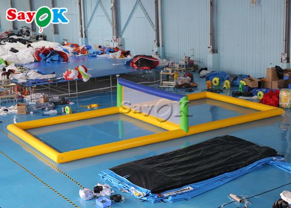 Parcs aquatiques gonflables pour adultes Interactif Cour de volley-ball sur eau gonflables étanche à l'air flottant multifonctionnel